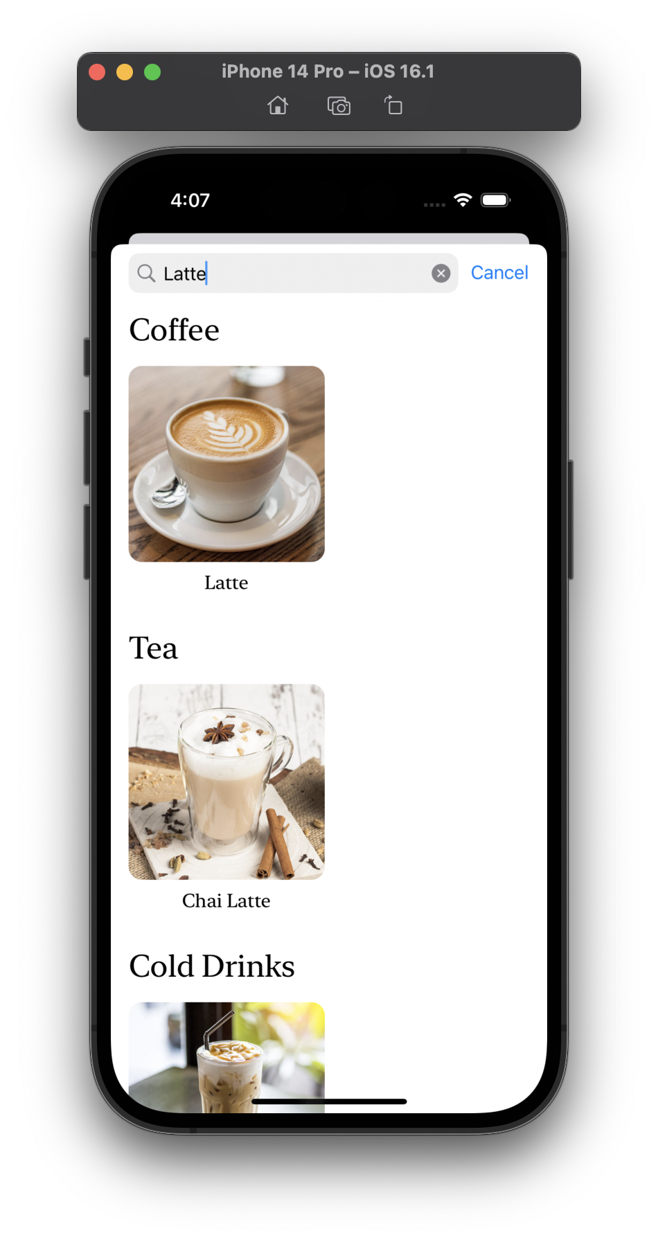 GitHub - PavelBohomolny/cool_beans_app: The simple template for drinks ...