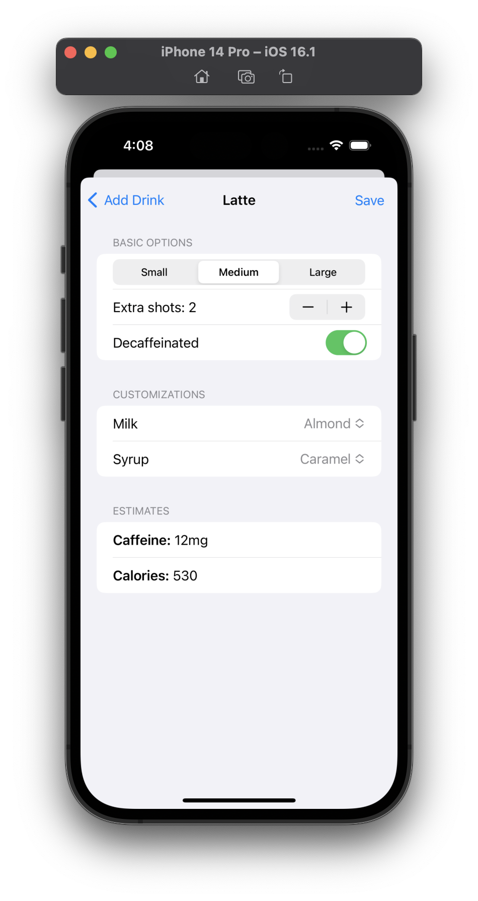 GitHub - PavelBohomolny/cool_beans_app: The simple template for drinks ...