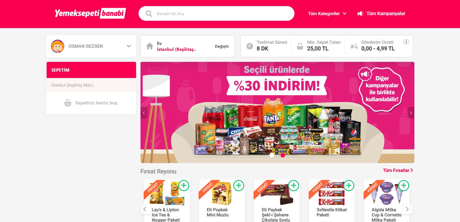 GitHub - osmangezgen/yemeksepeti-banabi: Banabi Front-end Clone