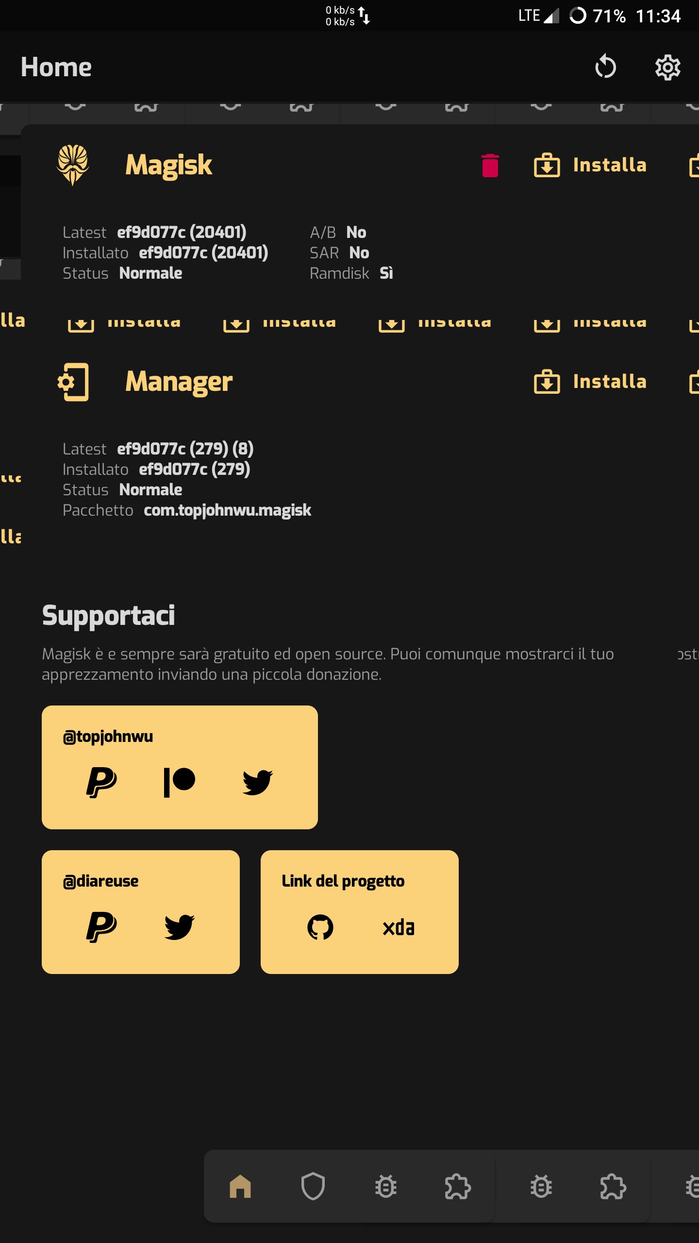 UI of Manager ef9d077c (279) : graphical glitches · Issue #2608 · topjohnwu/Magisk · GitHub