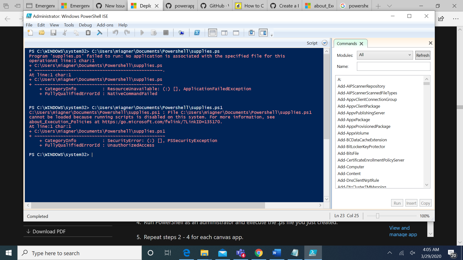 Bug Error Executing Powershell Step 6 Of Guide · Issue 185