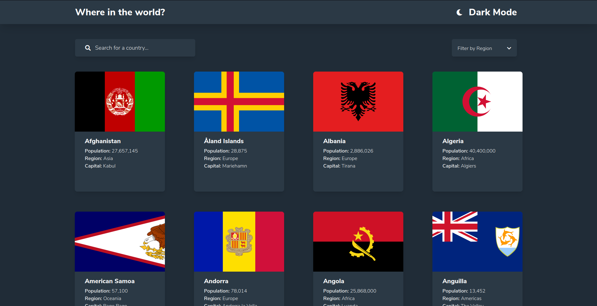 GitHub - divyanshu0x16/REST-Countries: REST Countries API with color ...