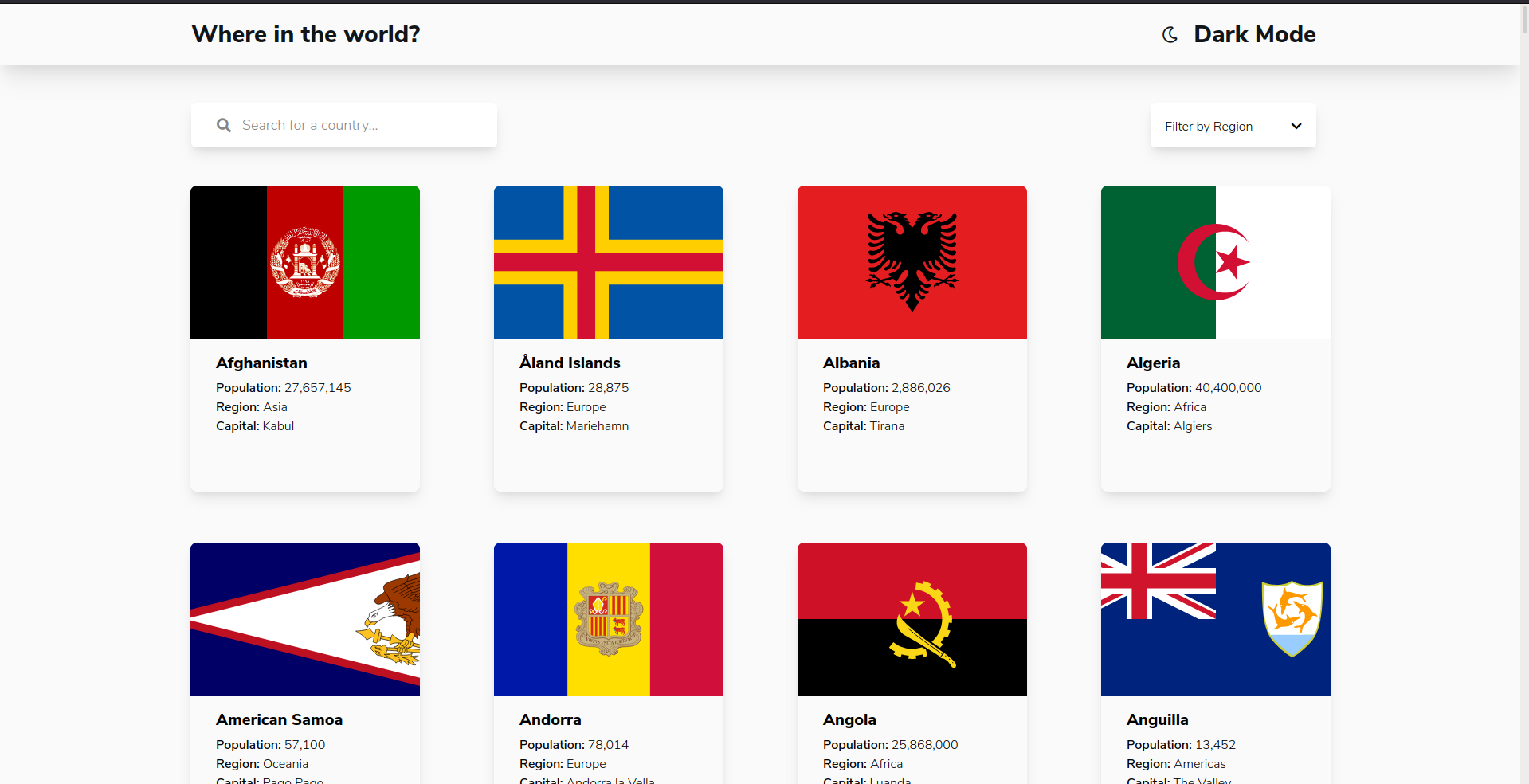 GitHub - divyanshu0x16/REST-Countries: REST Countries API with color ...