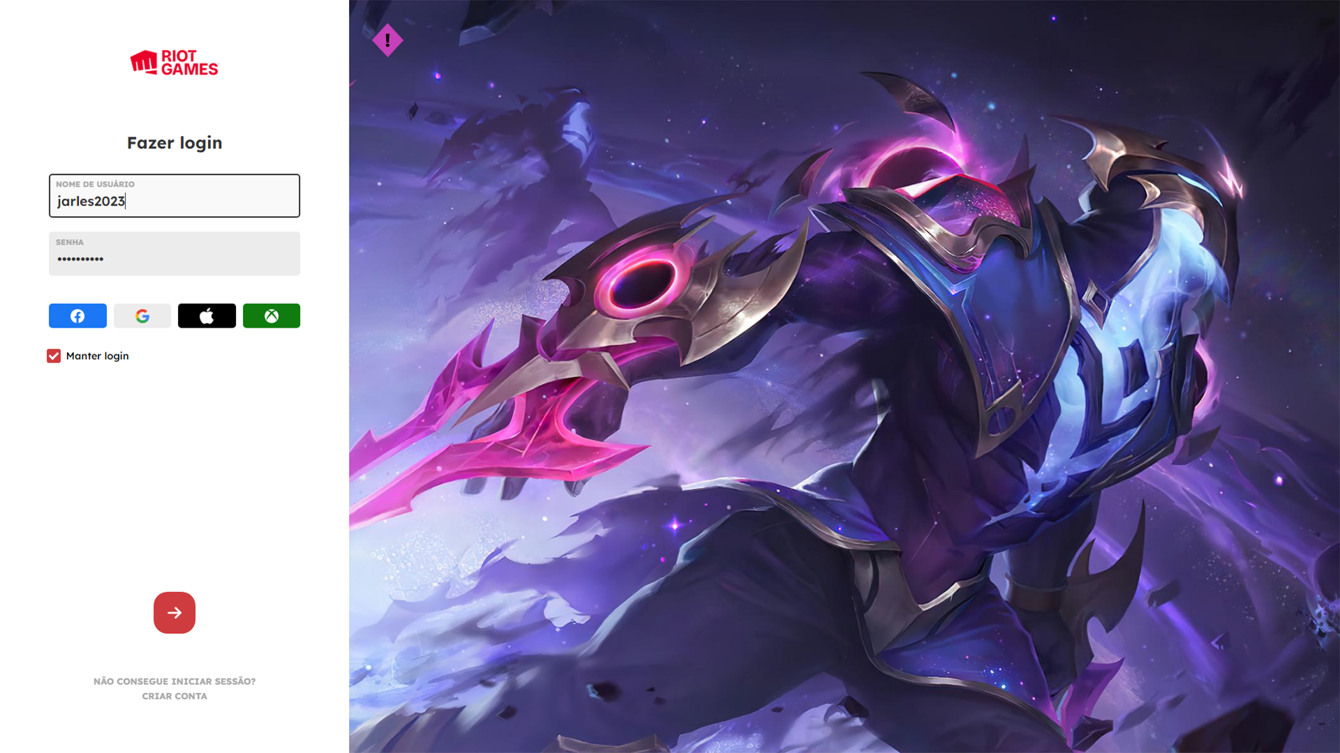 GitHub - Jarlez/league-of-legends-login-screen: Clone da tela de login do jogo 'League of ...