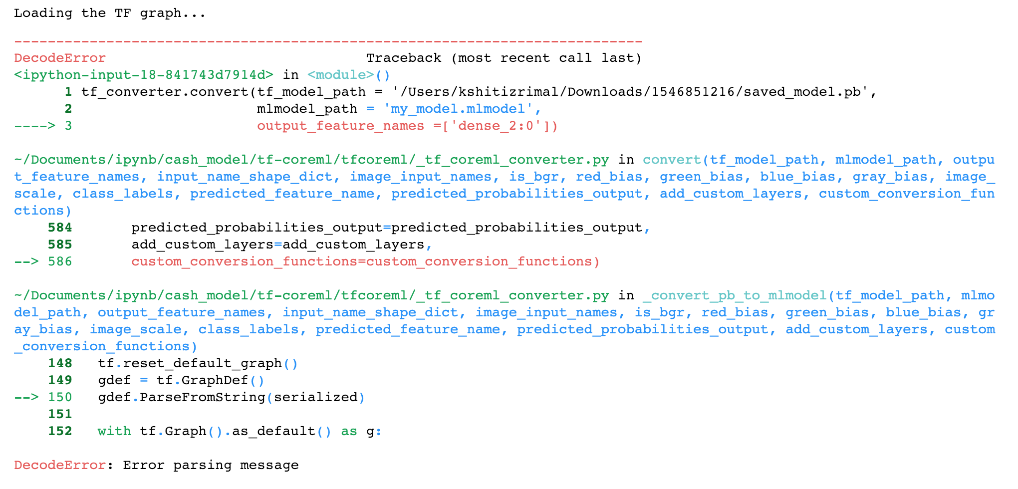 Tensorflow Savedmodel Format Of Mobilenet V2 To Coreml · Issue 274 · Tf Coreml Tf Coreml · Github