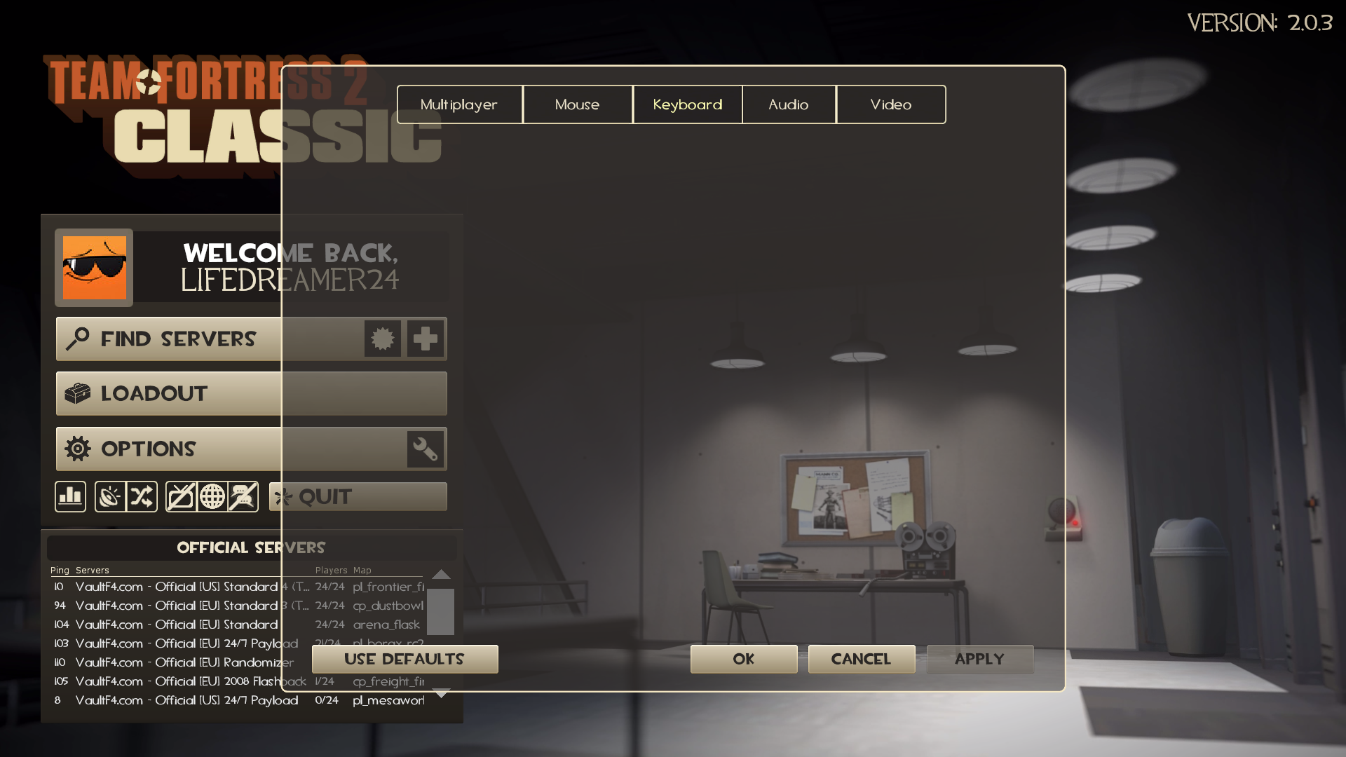 Issue in the keyboard section of the options menu. · Issue #55 · tf2classic/tf2classic-issue ...
