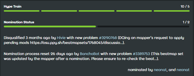 Beatmap has (seemingly) 2 nominations from the same user · Issue #9580 · ppy/osu-web · GitHub