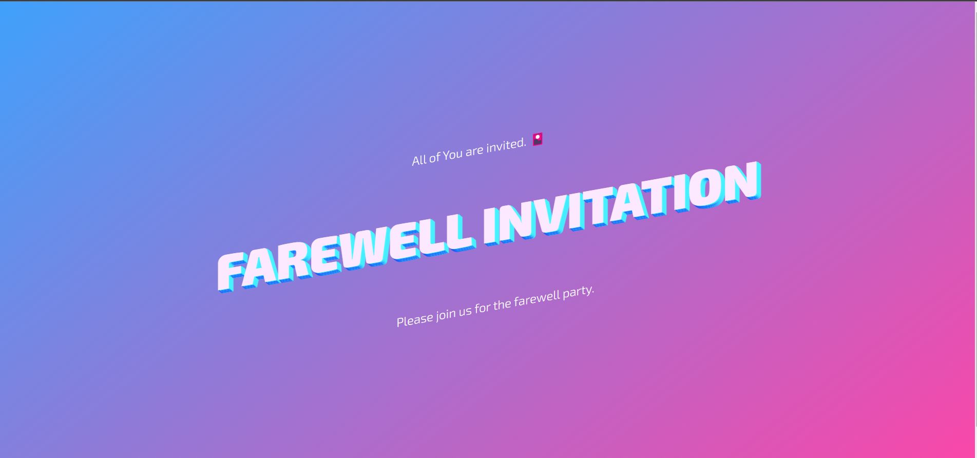 GitHub - Sanjeev-Kumar78/Farewell_Invitation: Invitation Website for Farewell.