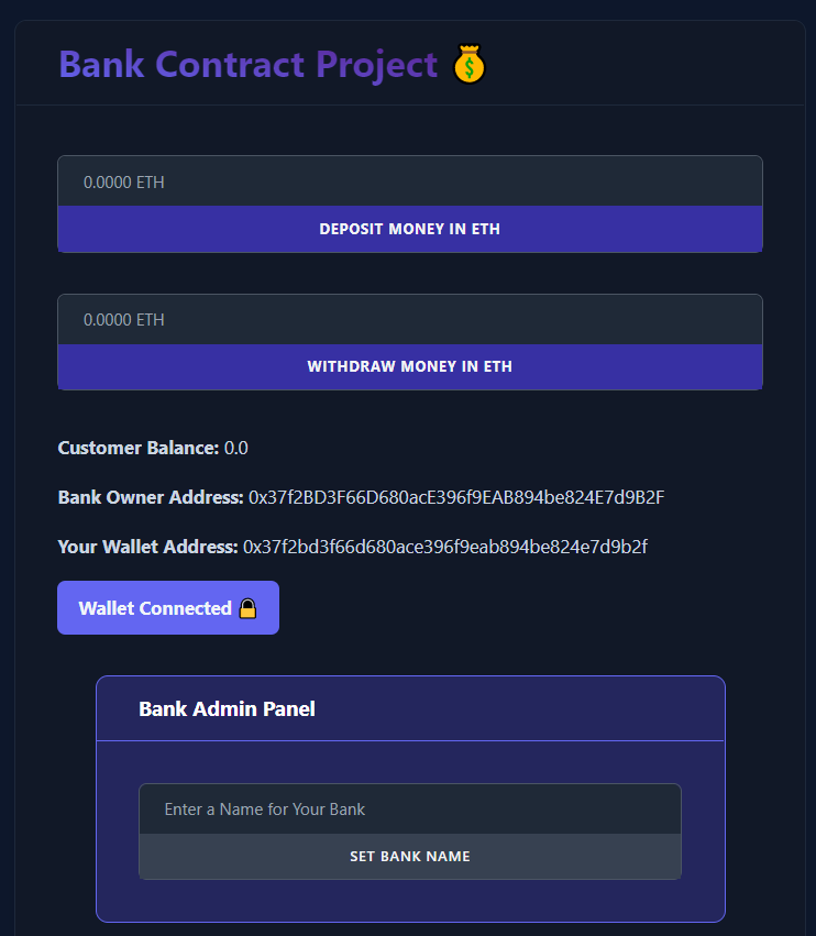 GitHub - 0xSenzel/Bank-Dapp