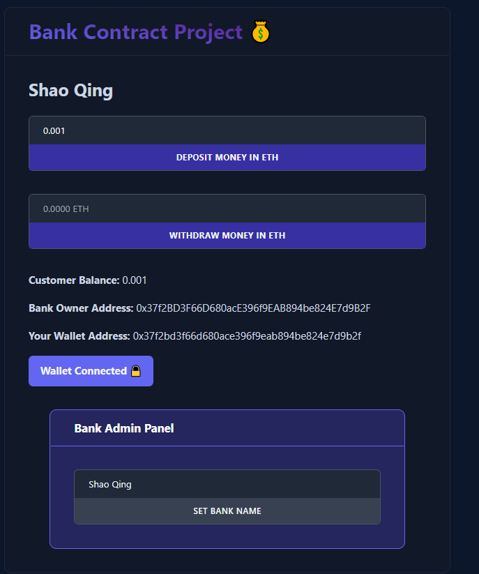 GitHub - 0xSenzel/Bank-Dapp