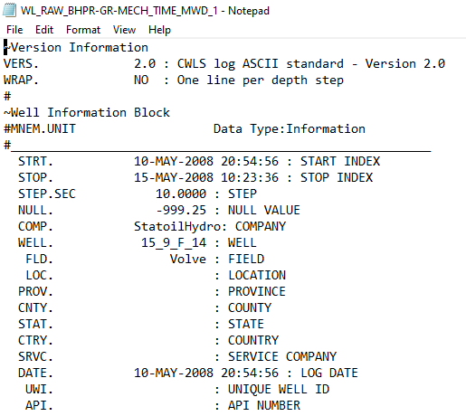 Time Indexed Las File · Issue 416 · Kinverarity1 Lasio · Github