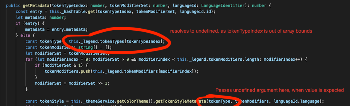 Handle invalid token type/modifier indexes · Issue #96540 · microsoft ...
