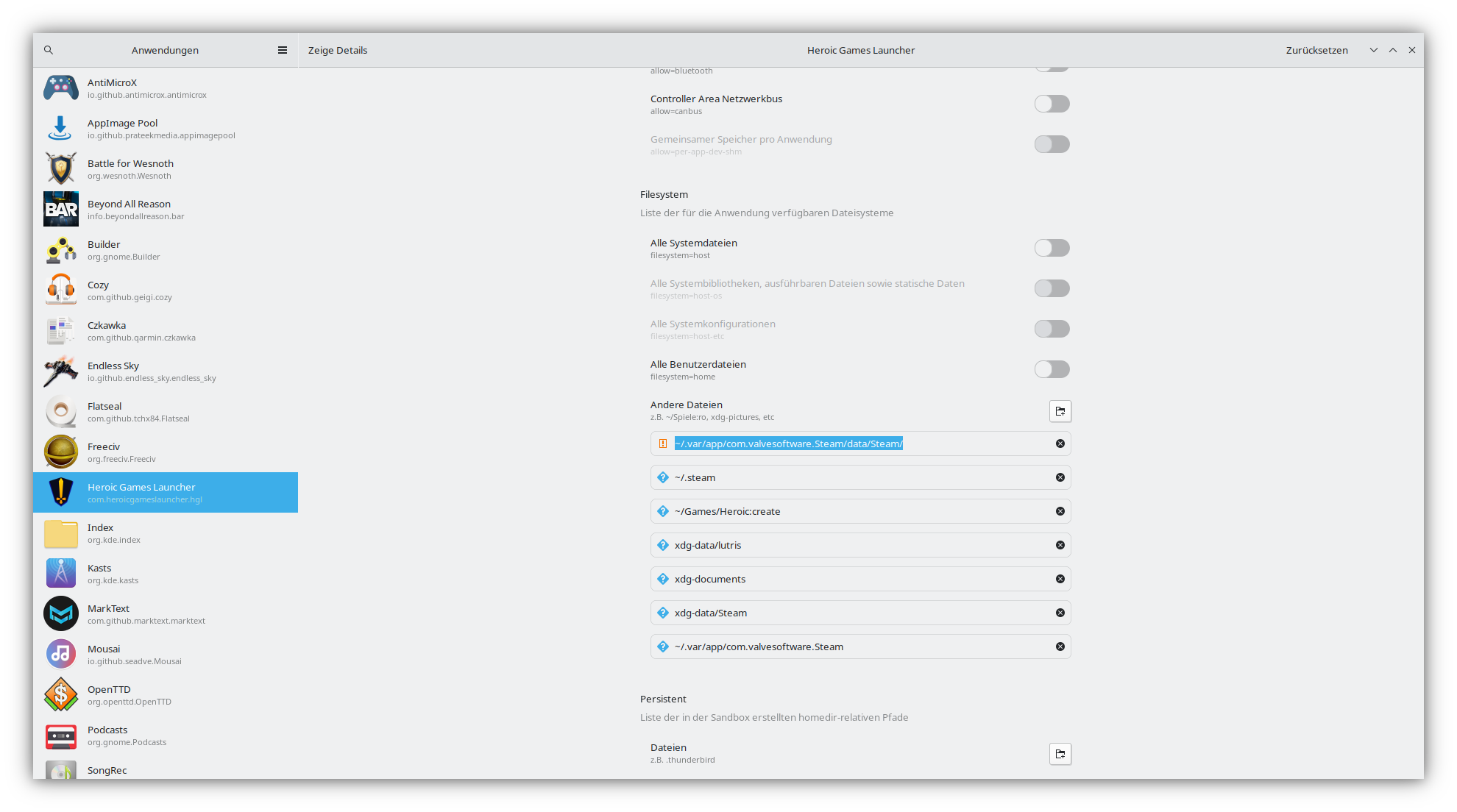 Unable to check the steam runtime box (even after setting the path ...
