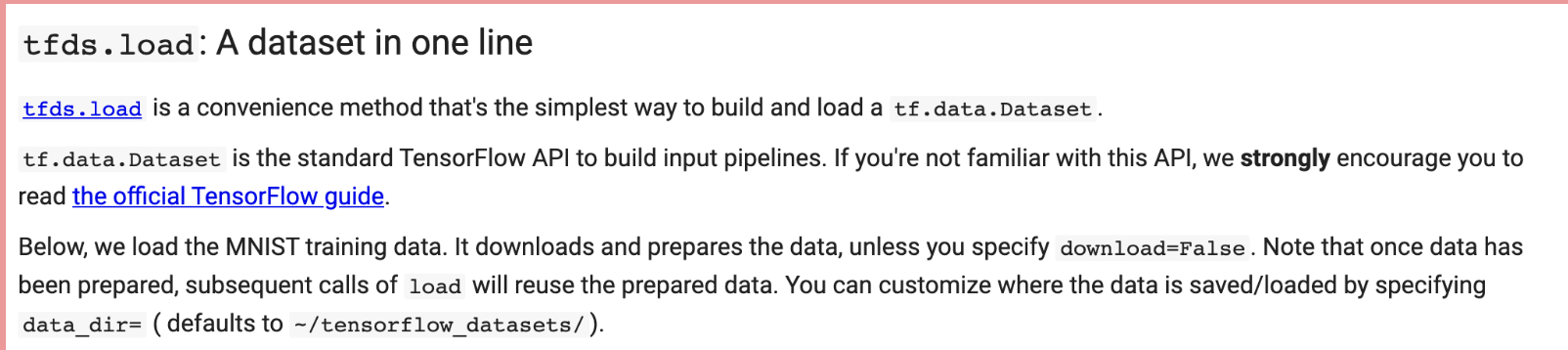 Improve the TFDS Getting Started Documentation · Issue #37330 · tensorflow/tensorflow · GitHub