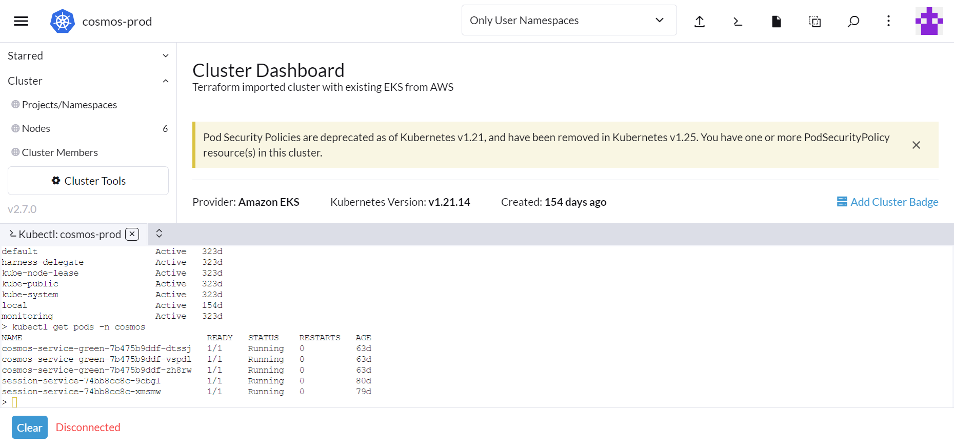 Kubectl Shell Getting Disconnected · Issue 8928 · Rancher Dashboard · Github