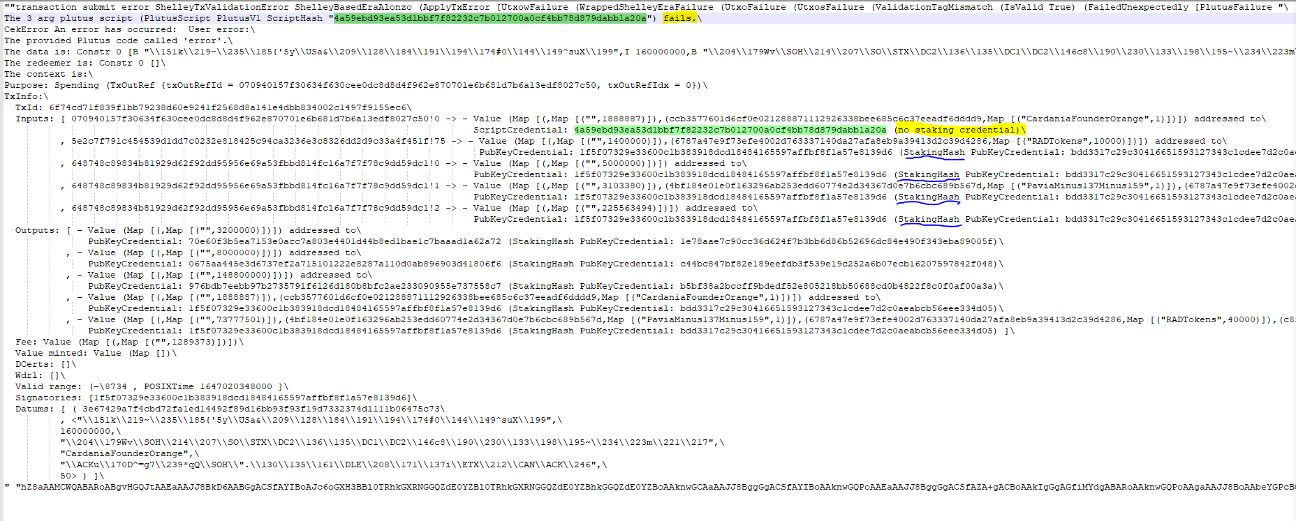 [Potential Bug] Txn fails when selecting a mix on staked/non-staked inputs · Issue #452 · input ...