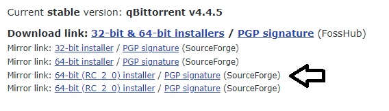 "64-bit (RC_2_0) installer" should be 32-Bit in Download. · Issue #17658 · qbittorrent ...