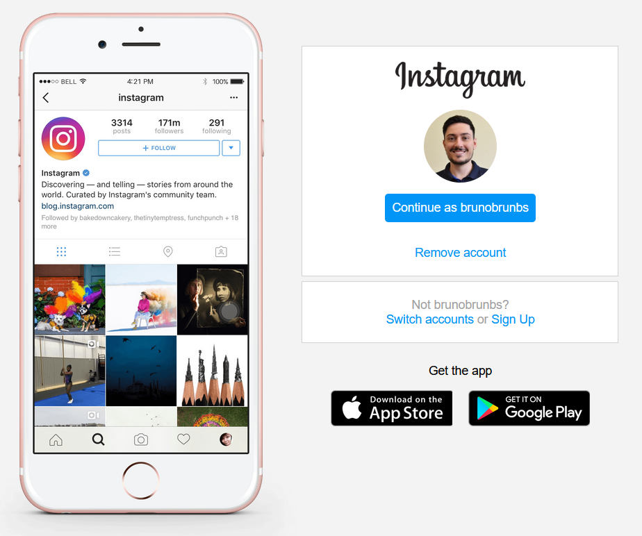 GitHub - brunbs/css-landingpage-instagram: Rebuilding instagram's ...