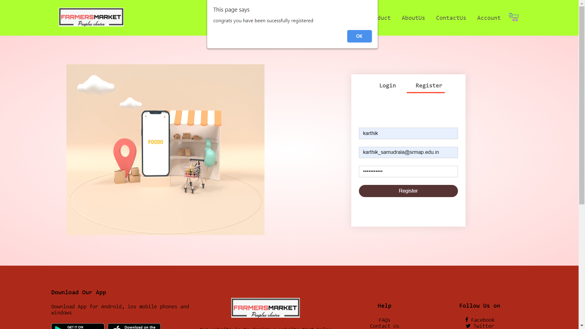 GitHub - SamudralaKarthik/Farmers-Market: The main approach of this project is to design a ...