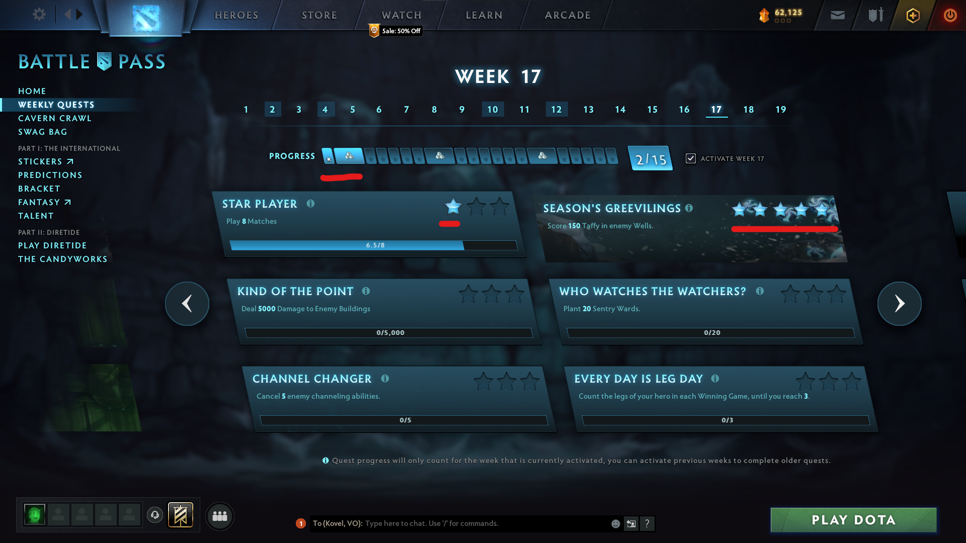 Battle Pass bug: some stars dont count toward weekly quests progress · Issue #6102 ...