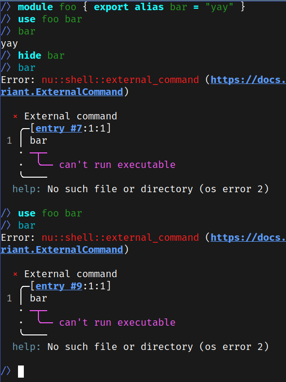 Aliases Imported From Modules Can T Be Imported Anymore After Being Hidden · Issue 4963