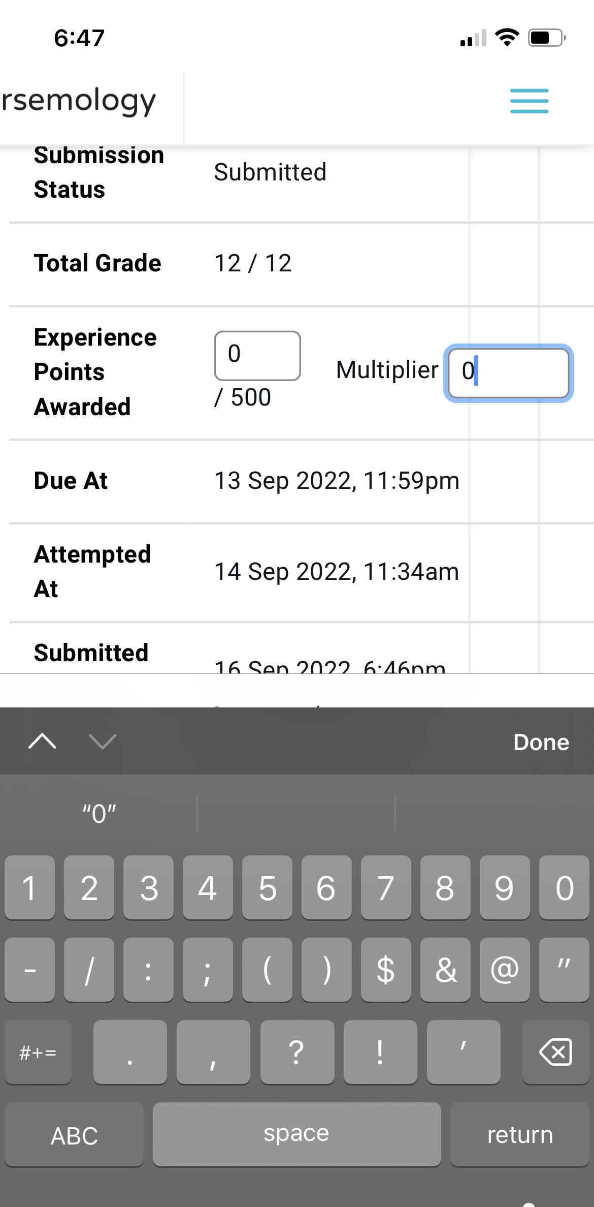 Grade multiplier on mobile browser · Issue #5111 · Coursemology ...