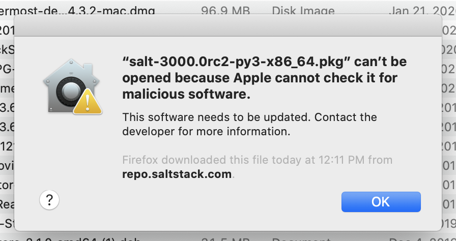 Salt 3000.0rc2 cannot be installed on MacOS Catalina · Issue #55951 · saltstack/salt · GitHub