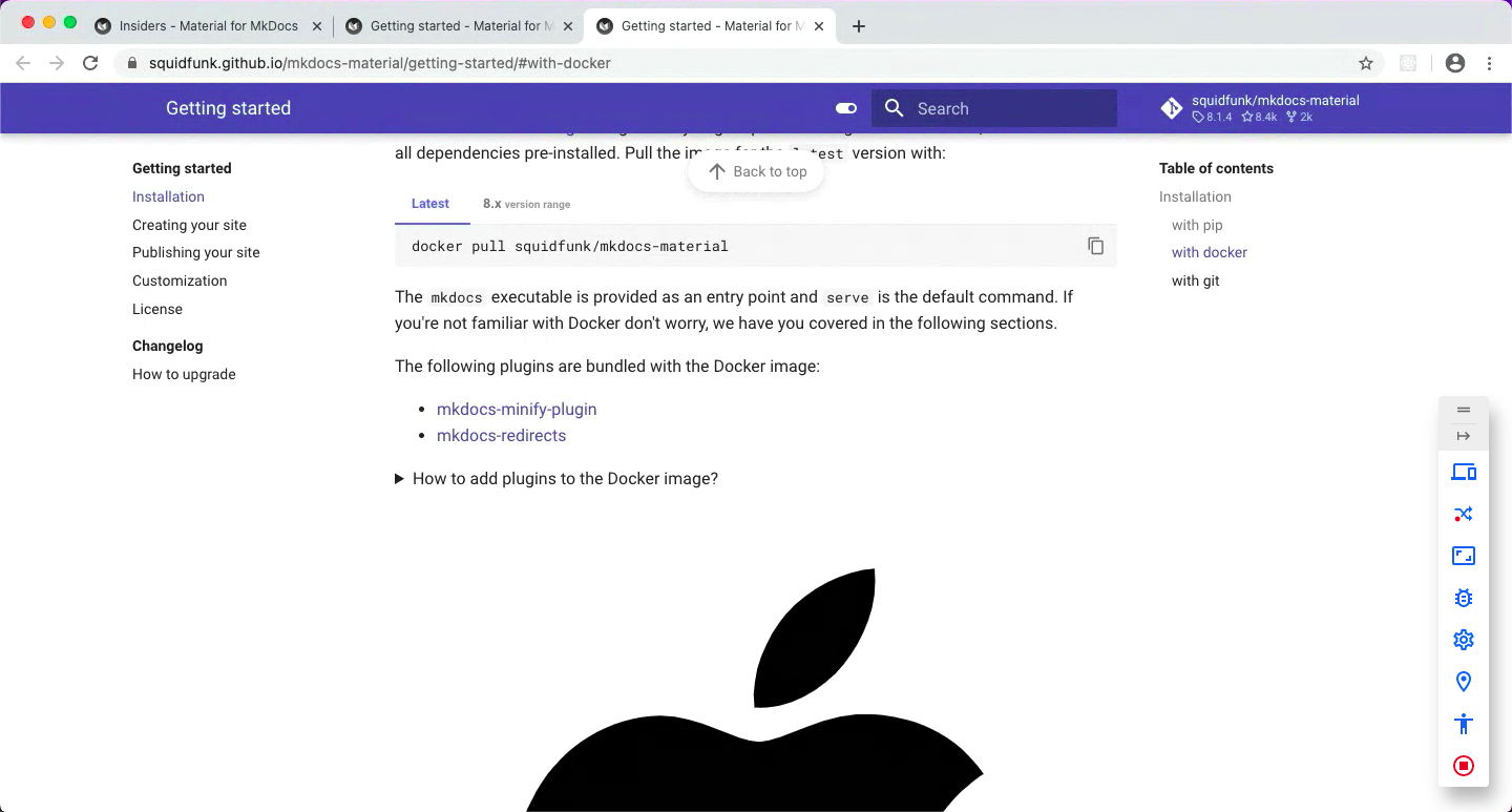 Browser Compatibility · Issue 3437 · Squidfunkmkdocs Material · Github