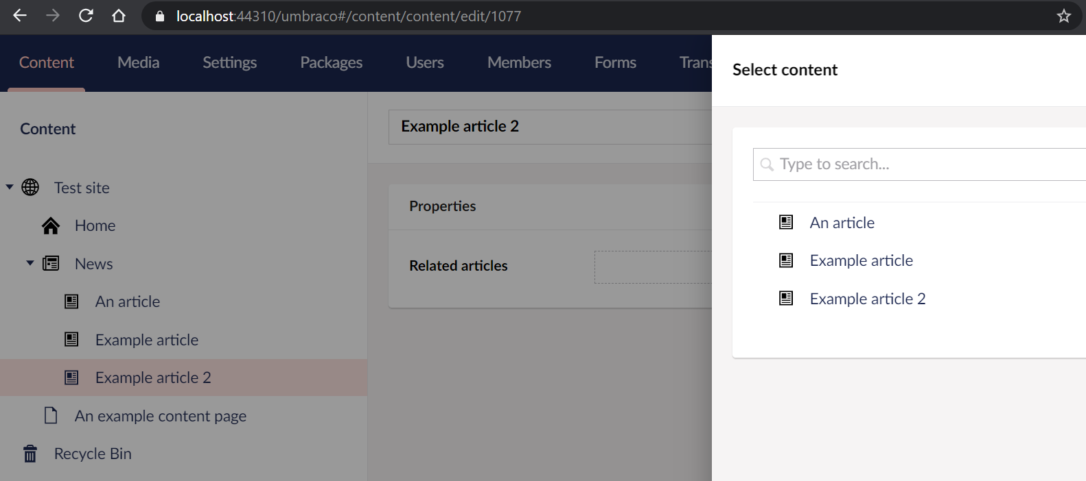 Inconsistency in Treepicker xpath when creating a new node · Issue #10219 · umbraco/Umbraco-CMS ...