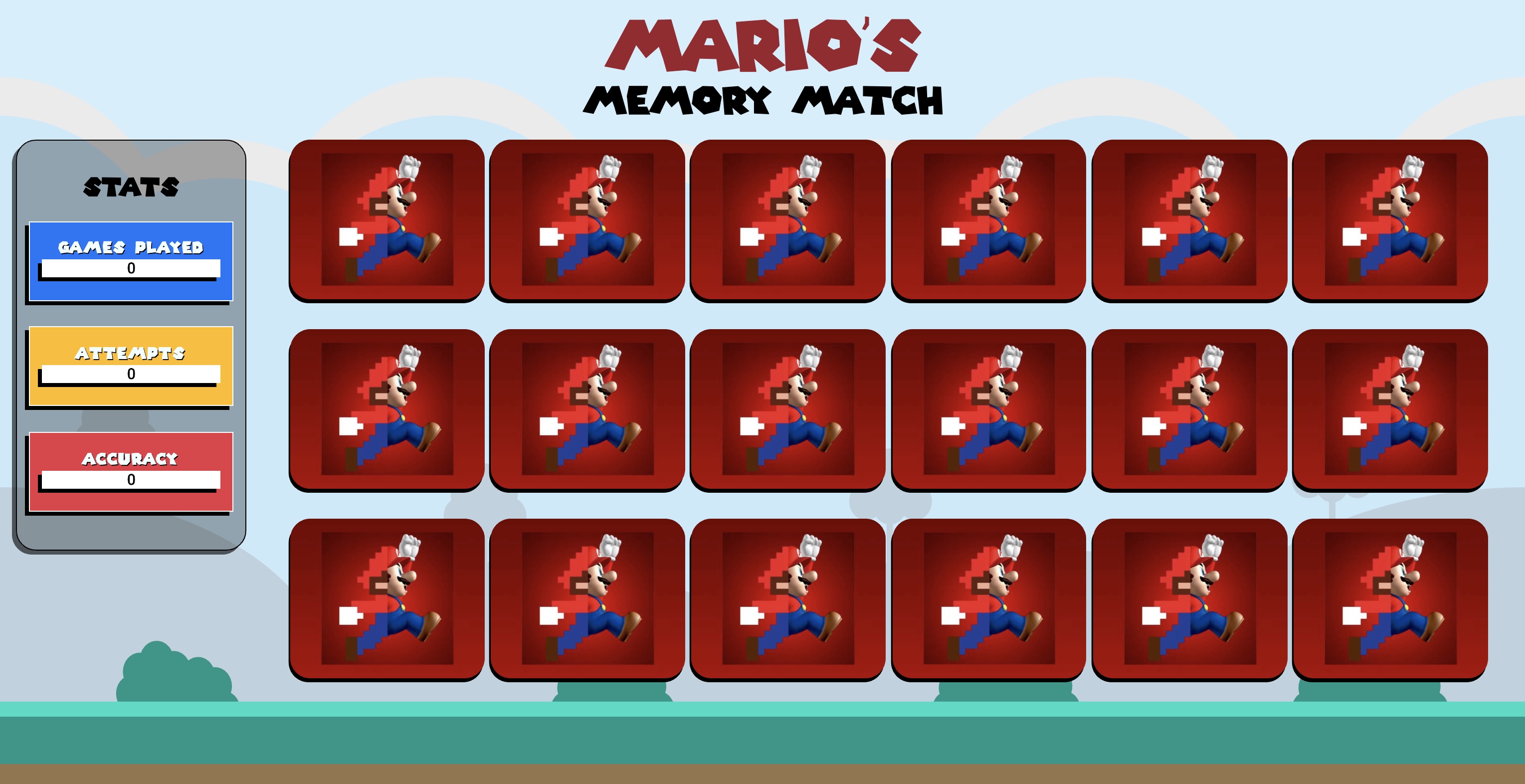 GitHub - mil-amirian/mario-memory-match-game: A fun Super Mario themed memory match game created ...