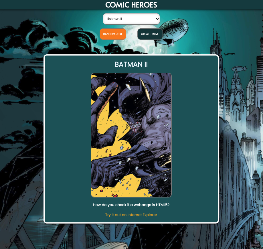 GitHub - mil-amirian/comic-heroes: A hackathon project utilizing the ...