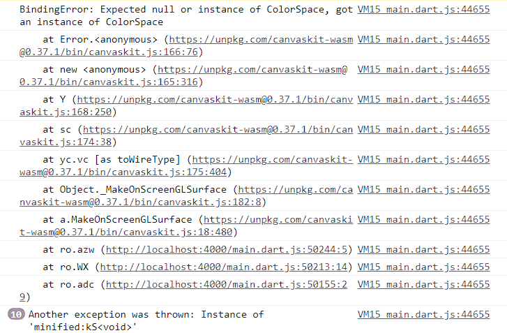 [web]: Running the project doesn't work when building in release mode. Works when building in ...