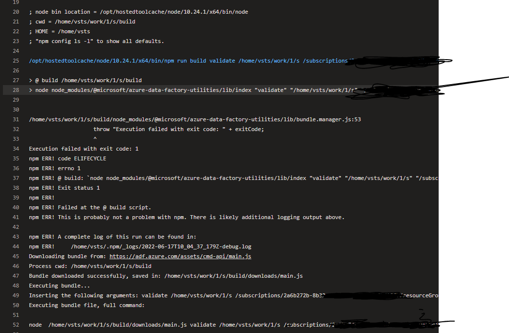 Error when using node version 10.x - Automated DataFactory CICD pipeline · Issue #94565 ...