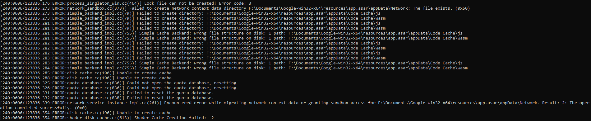 Nativefier EXE breaks when running a concealed portable build with option "--clear-cache" or ...