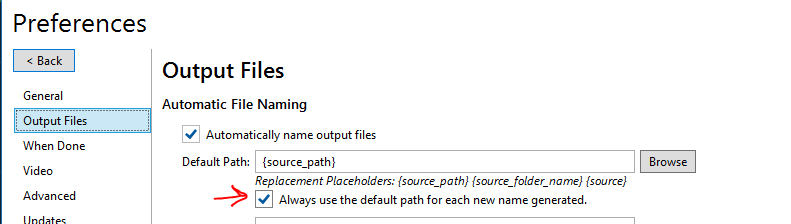 First destination directory also for future conversations · Issue #4257 · HandBrake/HandBrake ...