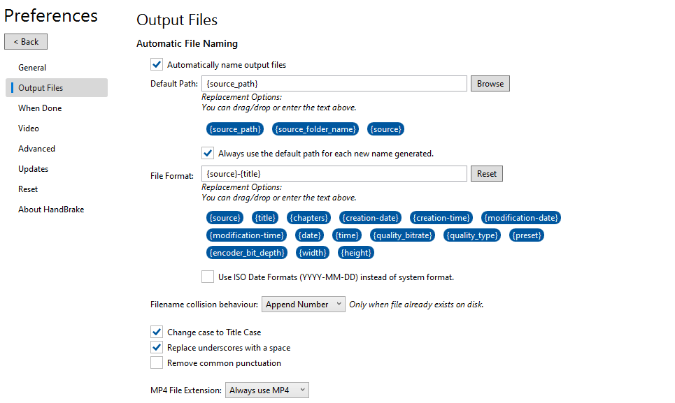 macOS UI - Updated Autoname Options · Issue #5151 · HandBrake/HandBrake ...