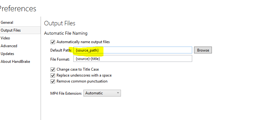 [Feature request] "Same Path as Source" option · Issue #1328 · HandBrake/HandBrake · GitHub