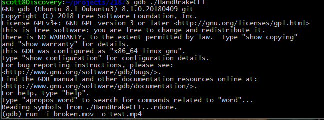 HandbrakeCLI crashed (Segmentation fault) · Issue #2187 · HandBrake ...
