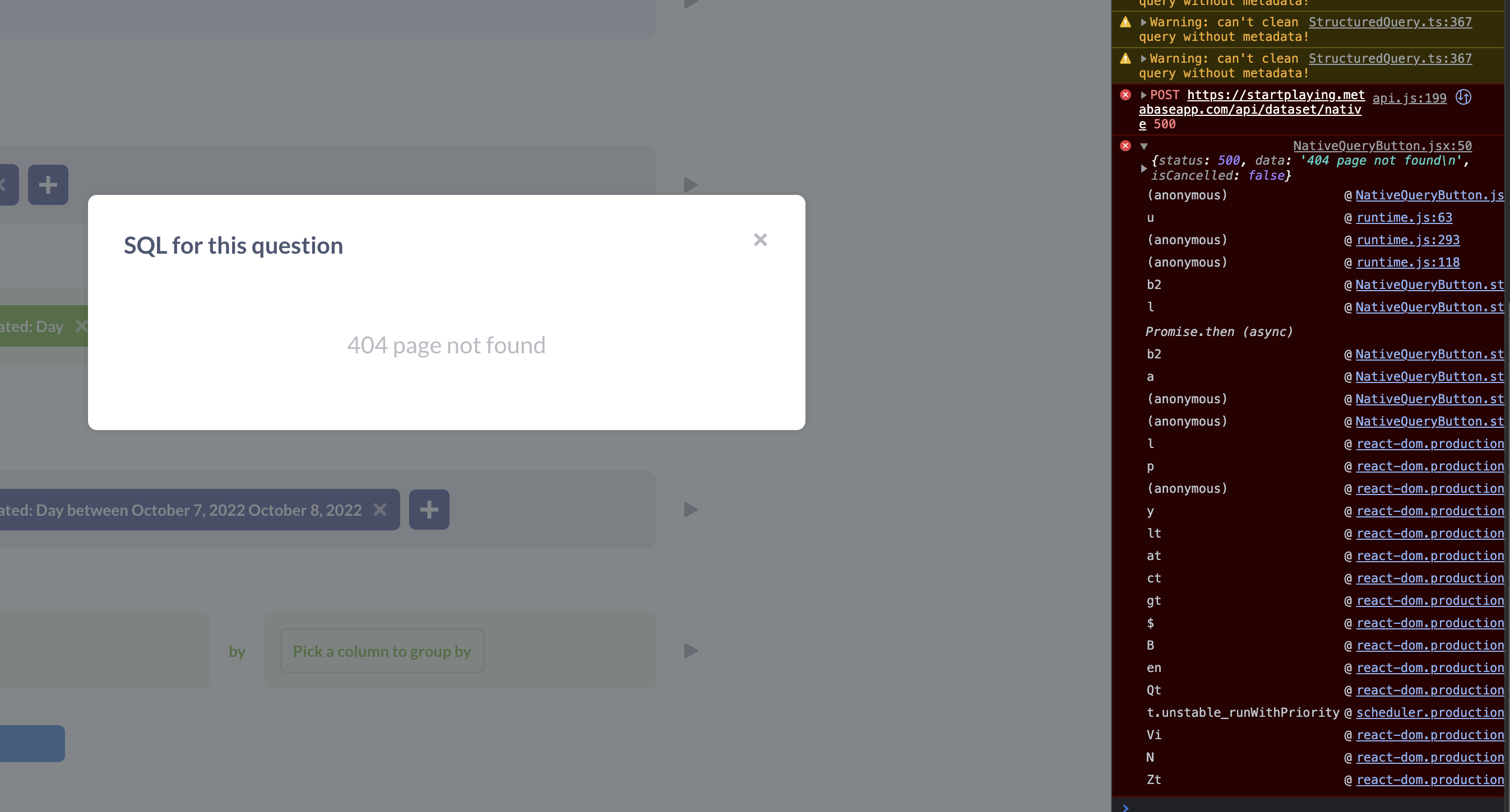 Filtering A Question Between Specific Dates After Summarizing By Date Leads To Input Error