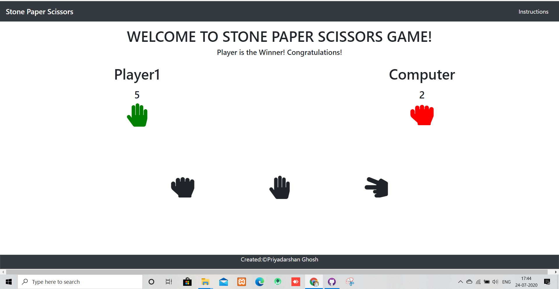 GitHub - Priyadarshan2000/STONE-PAPER-SCISSORS-GAME