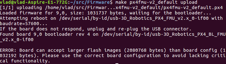"make px4fmu-v2_default upload" not working for pixhawk 1 · Issue #8732 · PX4/PX4-Autopilot · GitHub