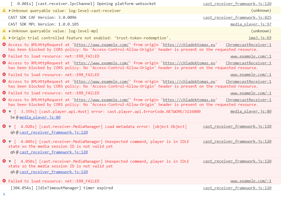 Failed to load resource: net::ERR_FAILED · Issue #7 · googleads/googleads-ima-cast · GitHub
