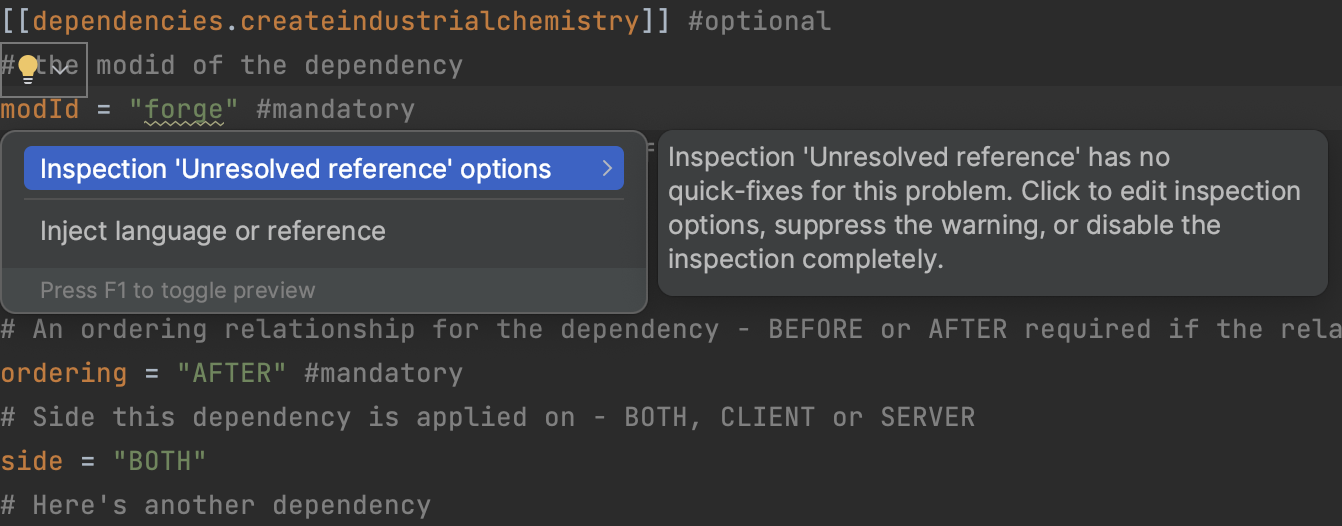 Unknown reference in mods.toml · Issue #2052 · minecraft-dev/MinecraftDev · GitHub