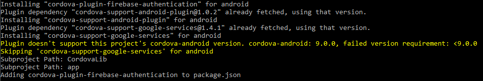 Plugin doesn't support this project's cordova-android version. cordova-android: 9.0.0 · Issue ...