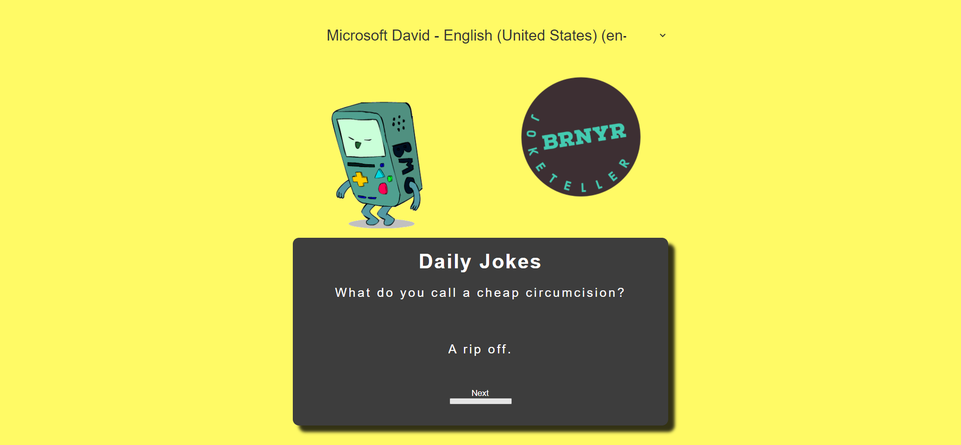 Github Kaung Zaw Hein Joke Telling Bot Web App Devprojects Joke Telling Bot Web App This 