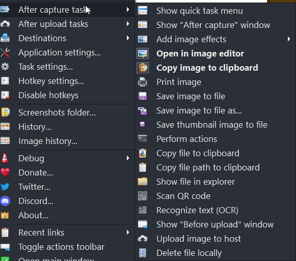 After capture tasks not working properly · Issue #5908 · ShareX/ShareX · GitHub