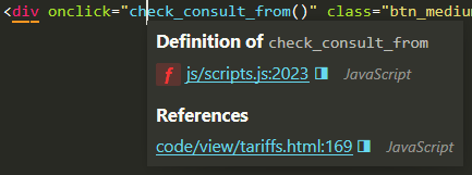 [html] JS functions references in .html and .js files · Issue #131715 ...