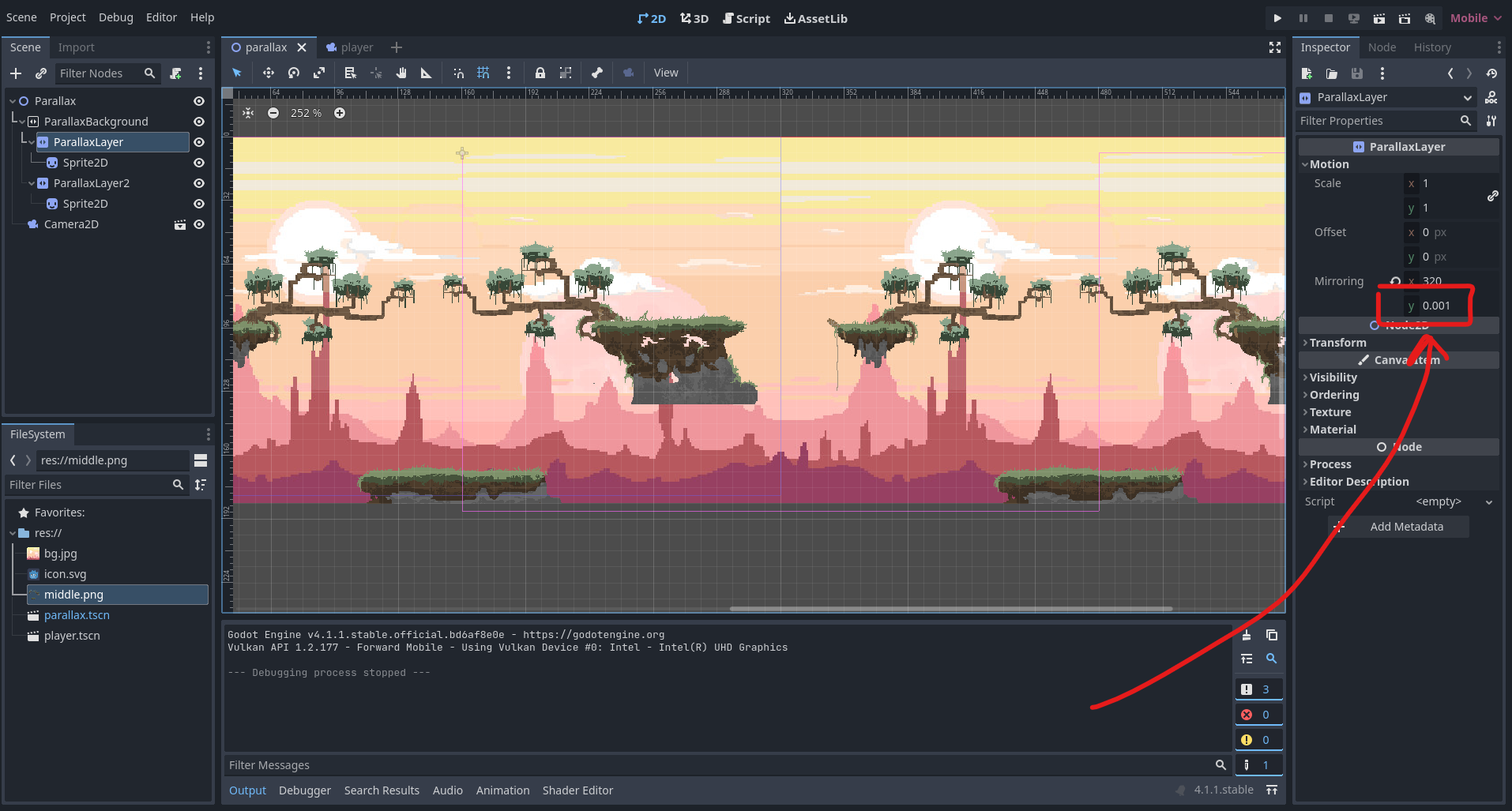 Issue with parallax layers and mirroring · Issue #82380 · godotengine/godot · GitHub