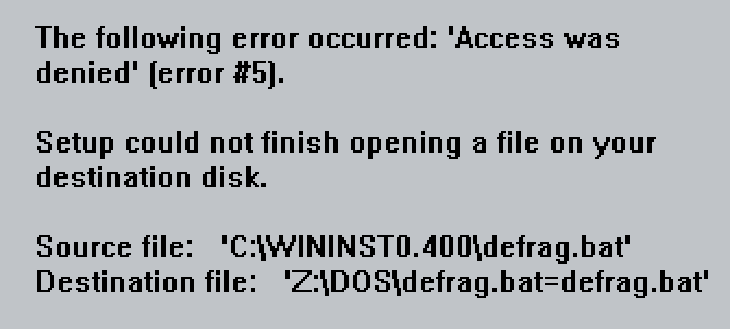 Windows 9x install ends with ‘Access was denied’ file copy error on Mac M1 · Issue #3689 ...