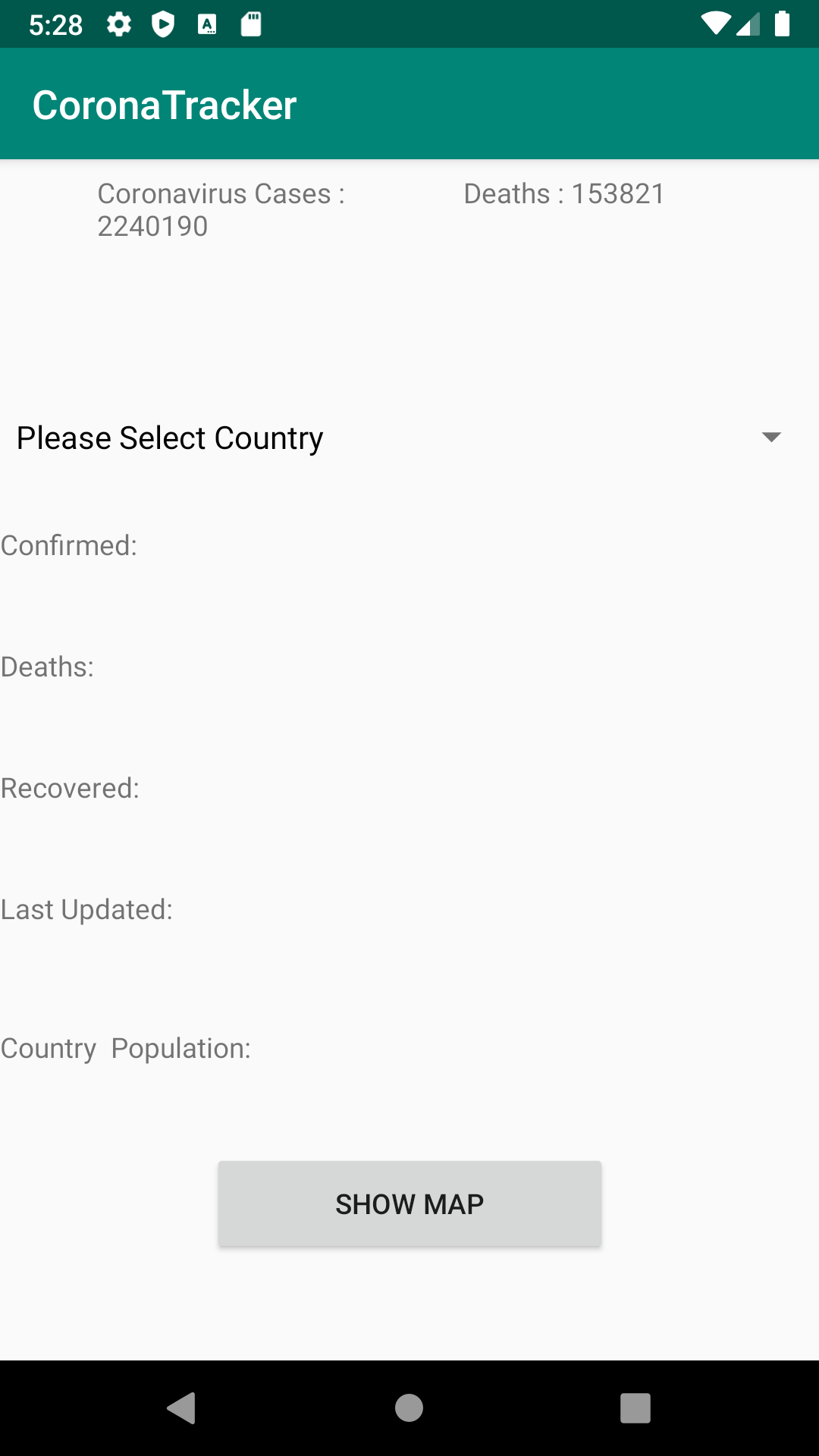 Github Balkubilay Corona Tracker Corona Tracker Mobile Application